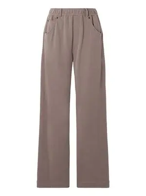 Brunello Cucinelli Cotton Wide-leg Pants - Brown