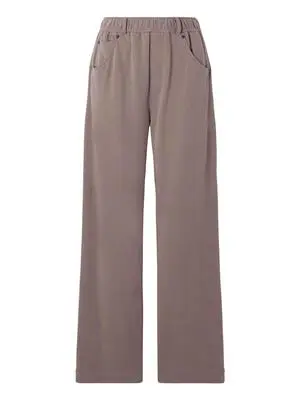 Brunello Cucinelli Cotton Wide-Leg Pants Light Brown