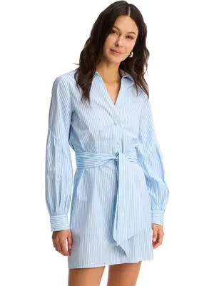Allison Paisley Shirt Dress - Blue / Stripe