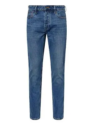 Emporio Armani Slim-fit Low-rise Denim Jeans - Medium Blue Denim