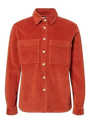 Paul Smith Logo-patch Corduroy Shirt Jacket - Red