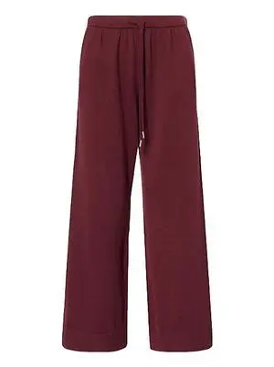 Simkhai Travel Drawstring Cotton And Cashmere Trousers - Sangria