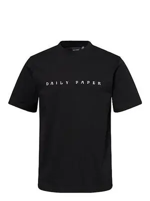 DAILY PAPER Alias Brand-embroidery Cotton-jersey T-shirt - Black