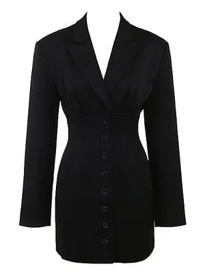 House Of Cb Georgia Stretch-woven Blazer Dress - Black