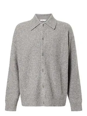 Simkhai Richie Collar Cashmere-blend Cardigan - Heather Grey