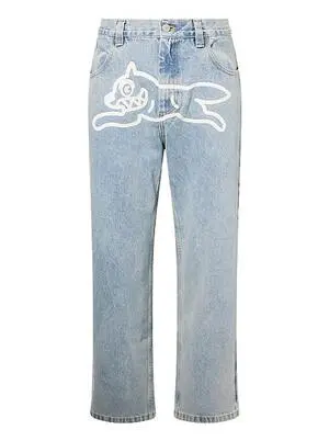 ICECREAM Running Dog Double Scoop Wide-Leg Denim Jeans Heavy Wash