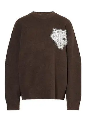 THE COUTURE CLUB Monogram Knitted Jumper - Brown