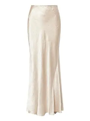 Dissh Crinkle Satin Maxi Skirt - Pumice