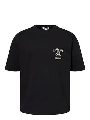 BELIER Athletic Club Crewneck Cotton-jersey T-shirt - Black