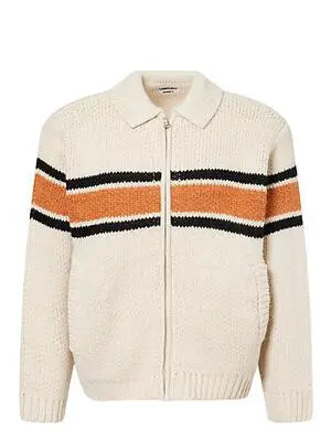 Obey Bernard Striped Knitted Jumper - Birch Multi