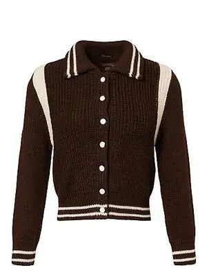 MOTHER The Little Raquette Collared Alpaca Knitted Cardigan - Little League
