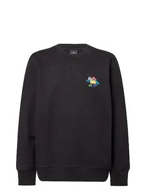 Paul Smith Zebra-logo Cotton-jersey Sweatshirt - Black
