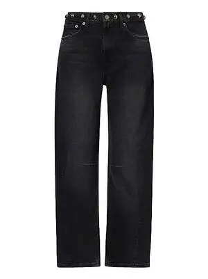 Rails Samo Studded Barrel-leg Denim Jeans - Samo Black Stone Studded