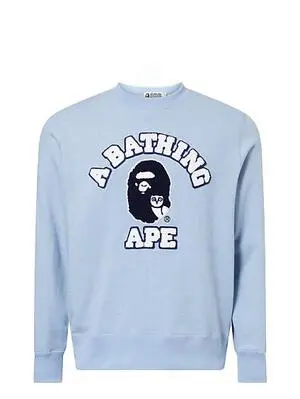 A BATHING APE X Ovo College Crewneck Sweatshirt - Blue