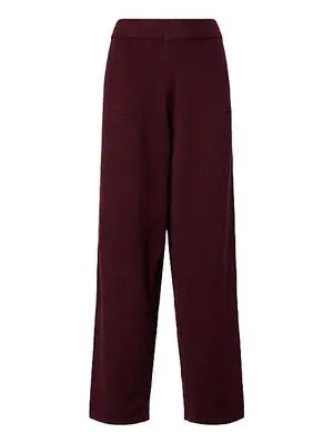 RU & ROCKA Knitted Jogging Bottoms - Burgundy