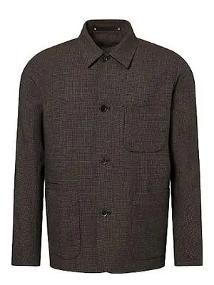 Paul Smith Houndstooth Wool Jacket - Grey