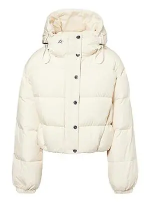 Perfect Moment Cropped Puffer Down Jacket - Cream
