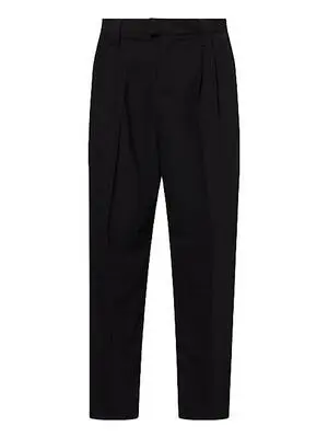 THE COUTURE CLUB Tailored Barrel-leg Stretch-woven Trousers - Black