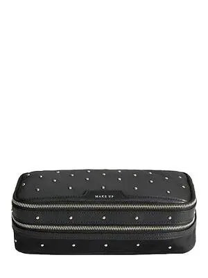 ANYA HINDMARCH Studs Large Satin Make-up Pouch - Black