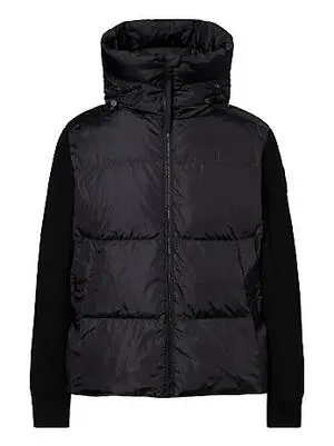 Canada Goose Hybridge Grove Hooded Knit Shell-down Jacket - Black - Noir