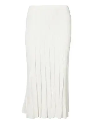 Theory Stretch-knit Midi Skirt - Ivory
