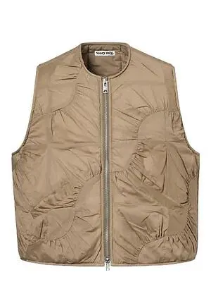 STORY MFG. Pluto Padded Cotton Vest - Khaki