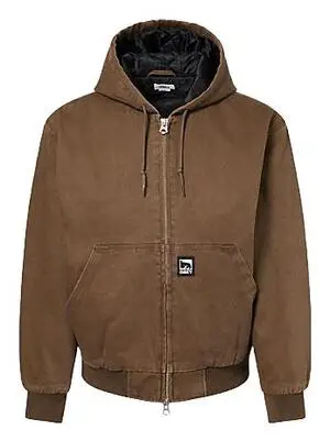 Obey Randy Hooded Cotton Jacket - Wren Faded Wash