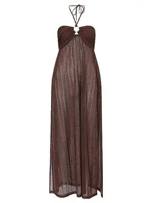 Melissa Odabash Harriet Bandeau Maxi Dress - Brown