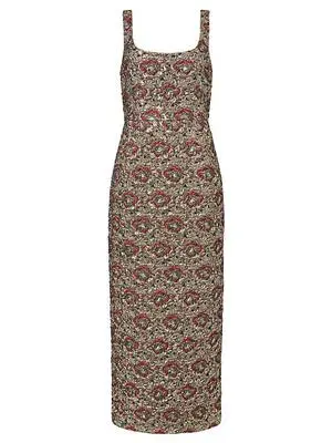 Simkhai Ravenna Stretch-woven Midi Dress - Ruby Multi