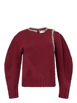 Simkhai Embellished Wool-blend Jumper - Oxblood