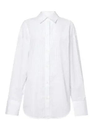 TOTEME Oversized Striped Cotton-poplin Shirt - White