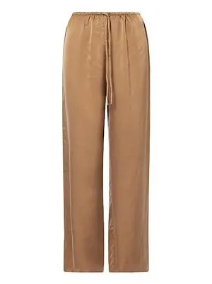 Dissh Wide-leg Silk Trousers - Chestnut