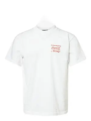 AWAKE NY X Coca Cola Real Thing Crewneck Cotton-jersey T-shirt - White