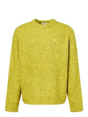 Obey Dexter Ribbed Knitted Jumper - Chartreuse