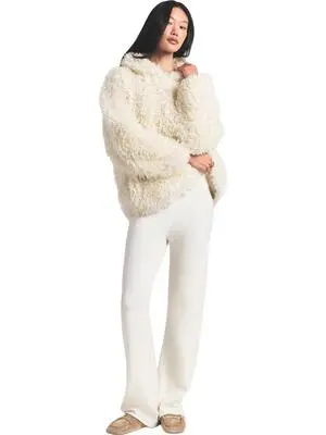 SKIMS Faux Fur Hoodie - Egret