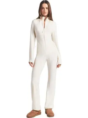 SKIMS Outdoor Fleece Catsuit - Ecru