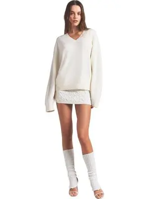 SKIMS Sweater Knits Pullover V-Neck Ivory