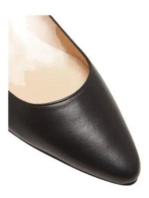 Manolo Blahnik Lanza Bb Lambskin Ballerina Flats - Black