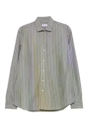 SALVATORE PICCOLO Double-stripe Classic Shirt - Grey