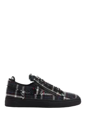 GIUSEPPE ZANOTTI Low-top Tartan Sneakers - Black