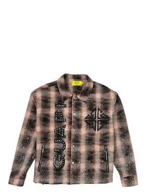 GUAPI Rhinestone Flannel Shirt
