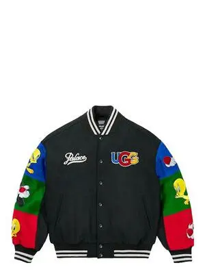 PALACE X Ugg Looney Tunes Varsity Jacket - Black