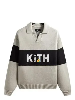 Kith X Disney Pixar Nelson Rugby Sweater - Light Heather Grey