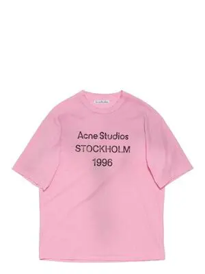 Acne Studios Logo Relaxed Fit T-shirt - Cotton Candy Pink