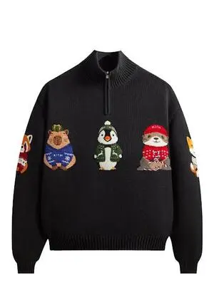 Kith Kithmas Animals Wyona Quarter Zip - Black