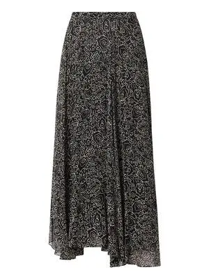 MARANT ETOILE Lycia Printed Skirt - Black/ecru