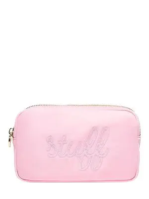 Stoney Clover Lane Embroidered Small Pouch - Flamingo