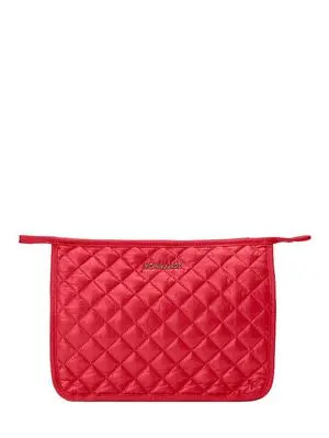 Mz Wallace Metro Quilted Clutch - Apple/light Gold