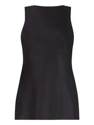 Nina Ricci Draped Satin Top - Black