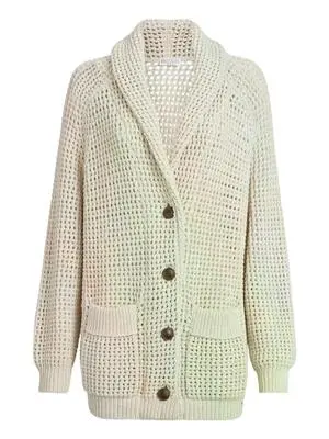 Brunello Cucinelli Open-knit Cardigan - Neutrals